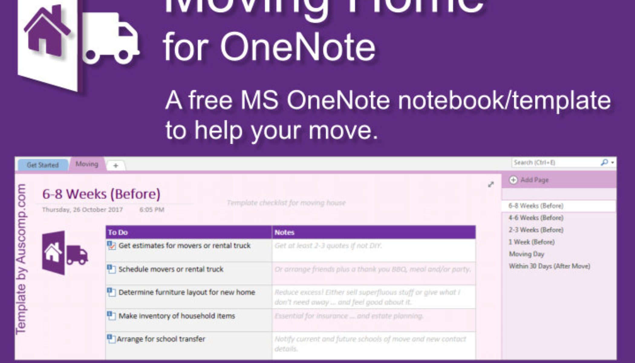 Free-Template Archives - Page 2 of 5 - Templates for OneNote by Auscomp.com
