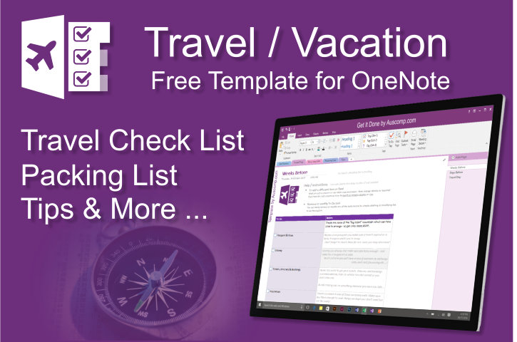 Travel agent promote this free Travel Checklist for MS OneNote to your ...