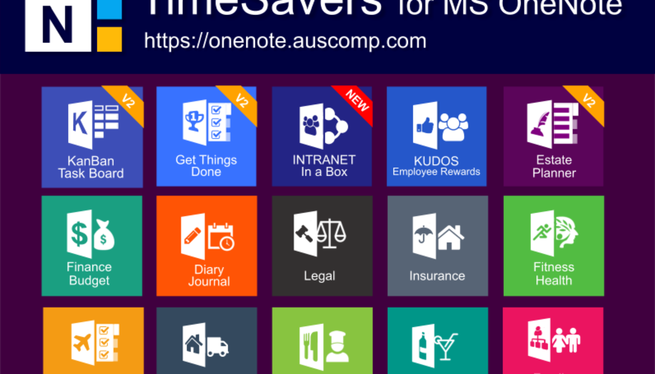 Free-Template Archives - Page 2 of 5 - Templates for OneNote by Auscomp.com