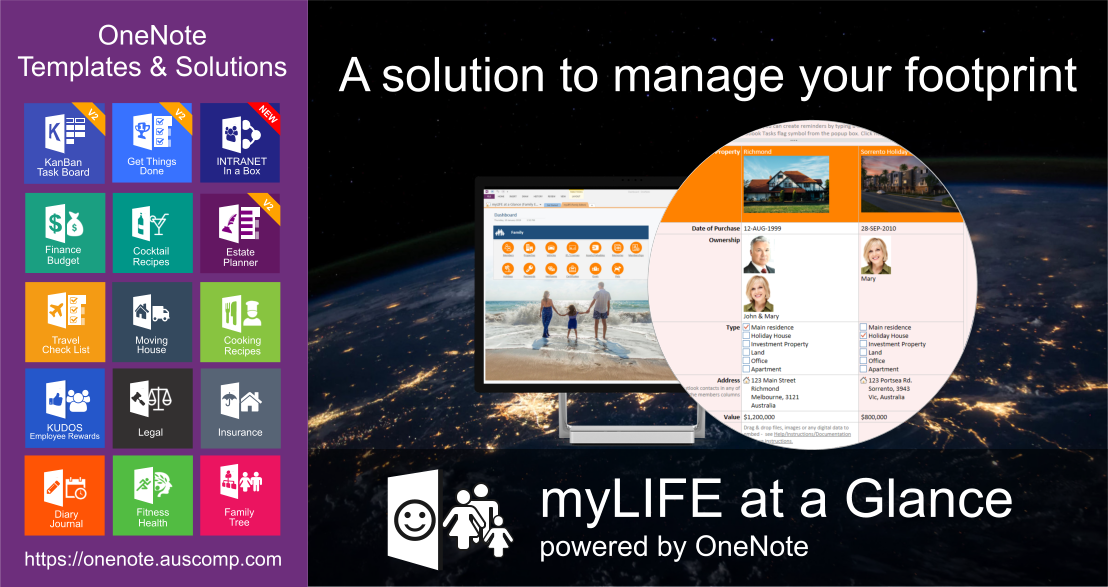 Personal organizer for OneNote