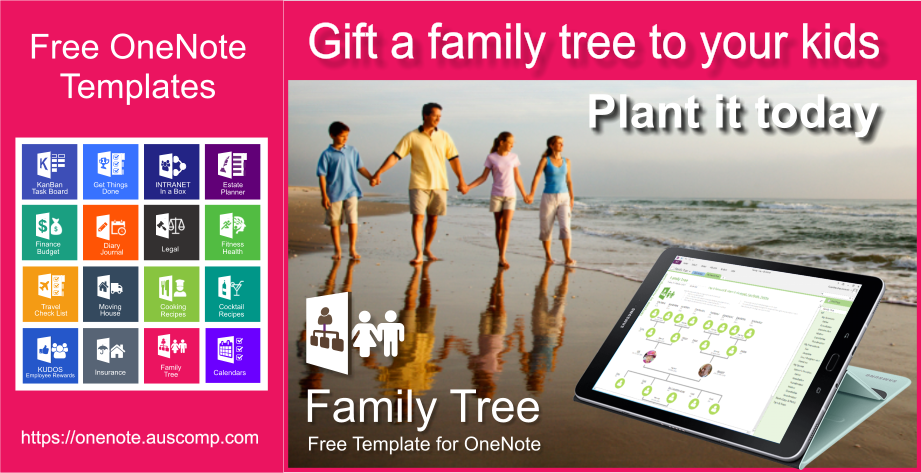 Free MS #OneNote "Family Tree" #template. It's free so please retweet ...