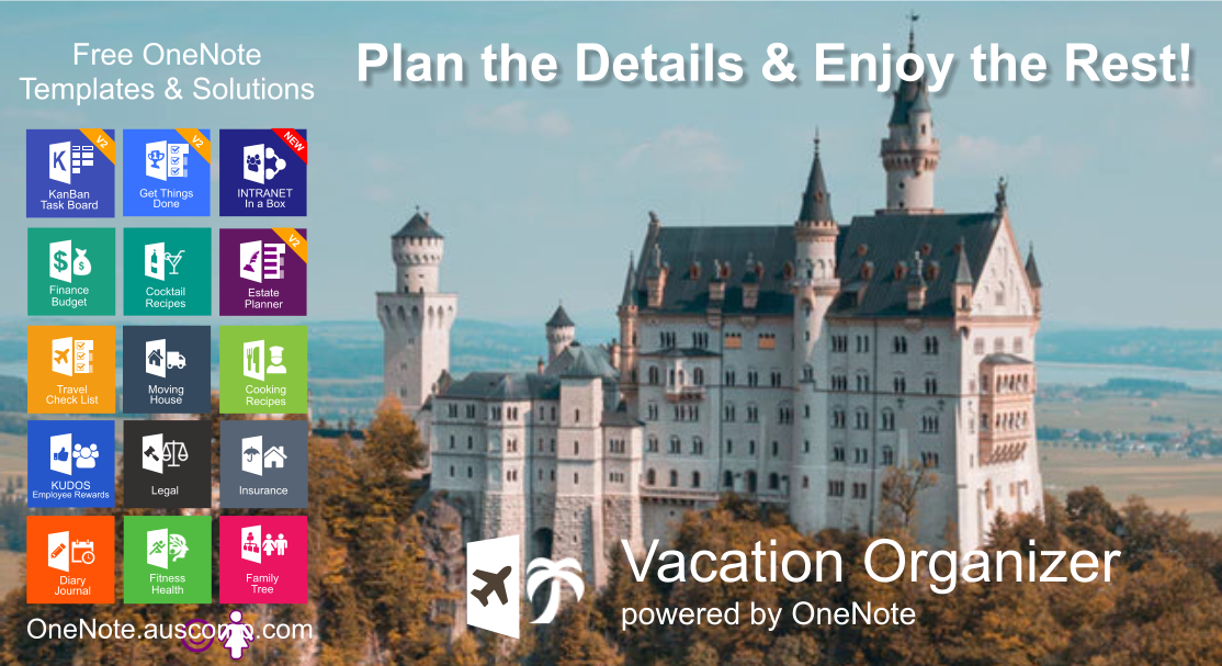 Vacation Organizer for OneNote. Plan the Details & Enjoy the Rest ...