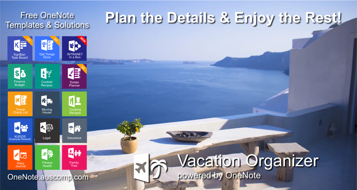 Vacation Organizer for OneNote. Plan the Details & Enjoy the Rest ...