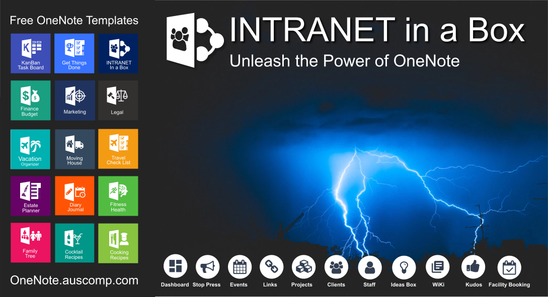 Intranet in a Box for Office365 and OneNote. - Templates for Microsoft 365