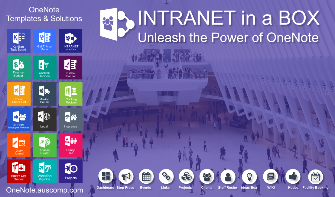Intranet powered by OneNote. - Templates for Microsoft 365