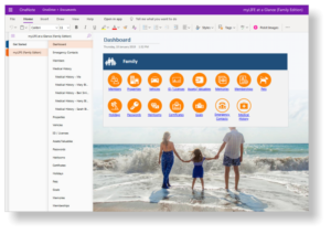 Personal organizer for OneNote