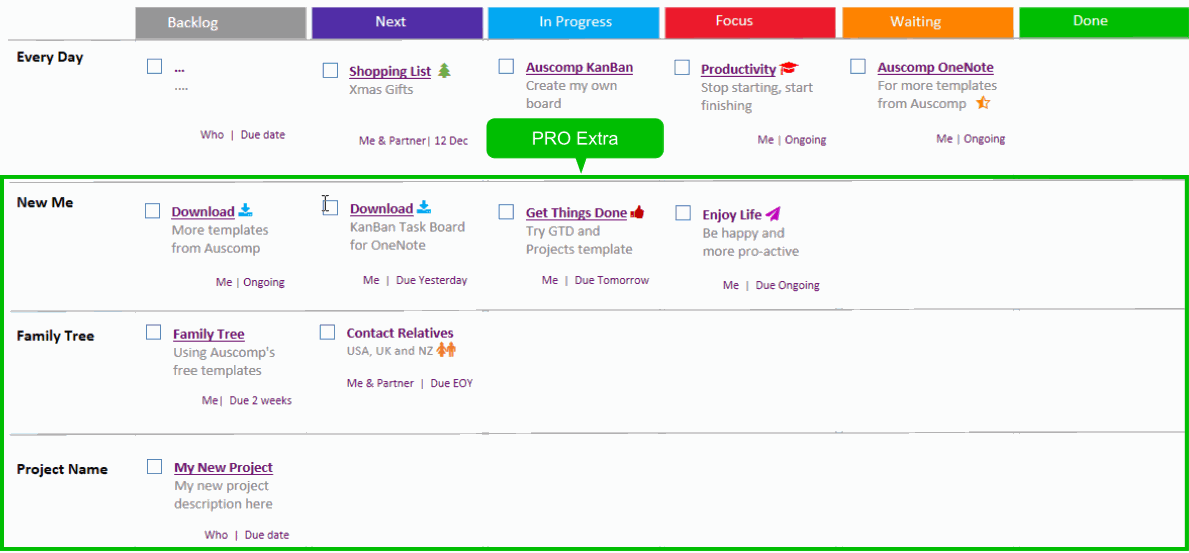 KanBan Board For OneNote Visualize Your Tasks Projects