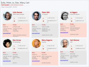 AddressBook for OneNote - Grid Example - Templates for OneNote by ...