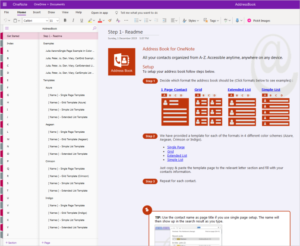 Address Book for OneNote