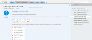 OneNote Wiki Templates