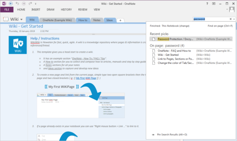 OneNote Wiki Templates
