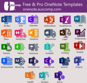 Free and Pro OneNote Templates - Productivity Solutions by Auscomp.com