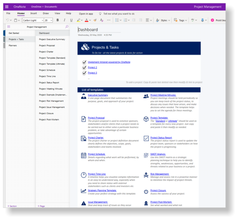 20+ OneNote Project Templates