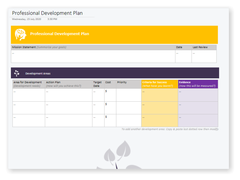 Personal and Professional Development Templates for OneNote.