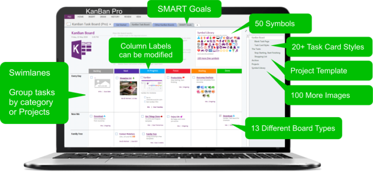 KanBan Board for OneNote - Visualize Your Tasks & Projects