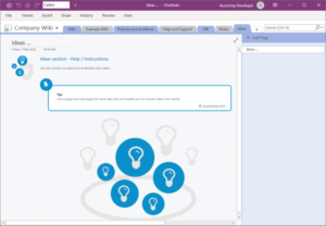 Company Wiki for OneNote
