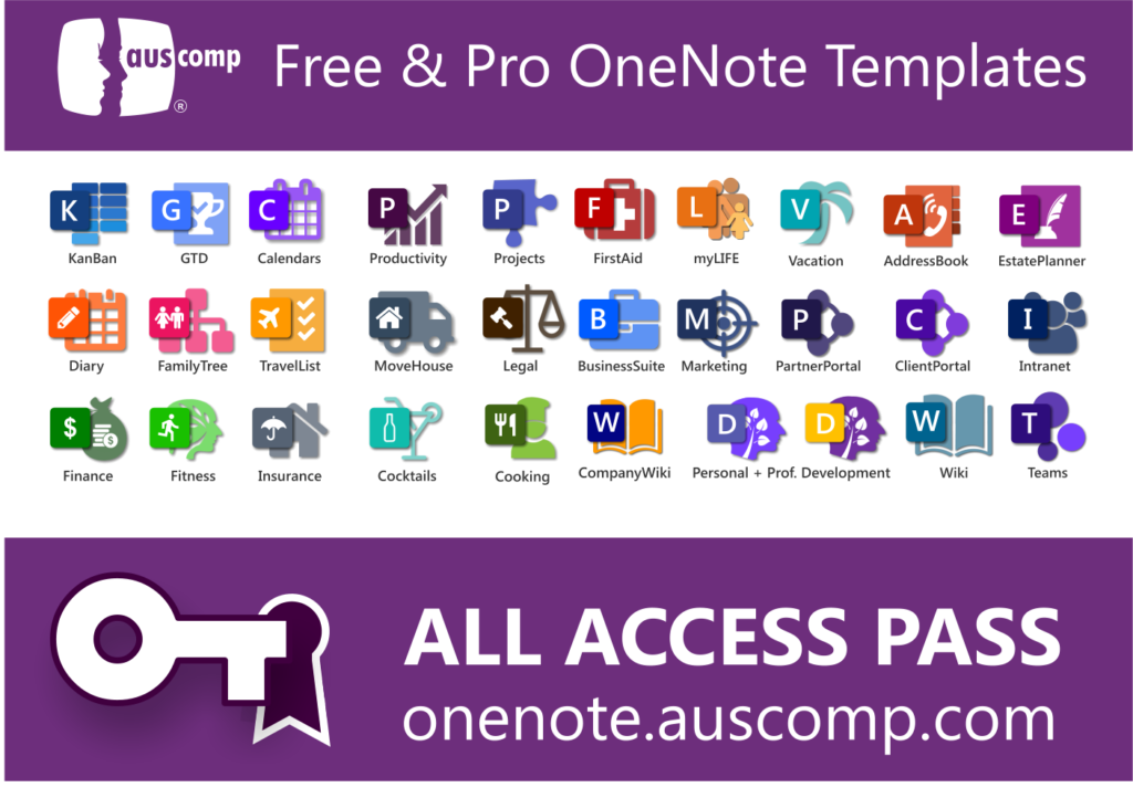 Templates for OneNote - All Access Pass - Productivity Solutions by ...