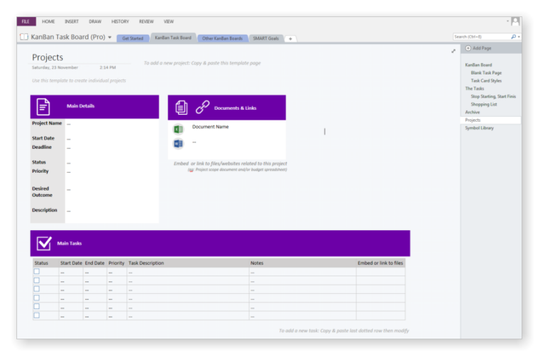 KanBan Board for OneNote - Visualize Your Tasks & Projects