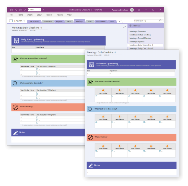 Teams for OneNote - Templates for Microsoft 365