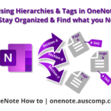 How to structure OneNote to stay organized