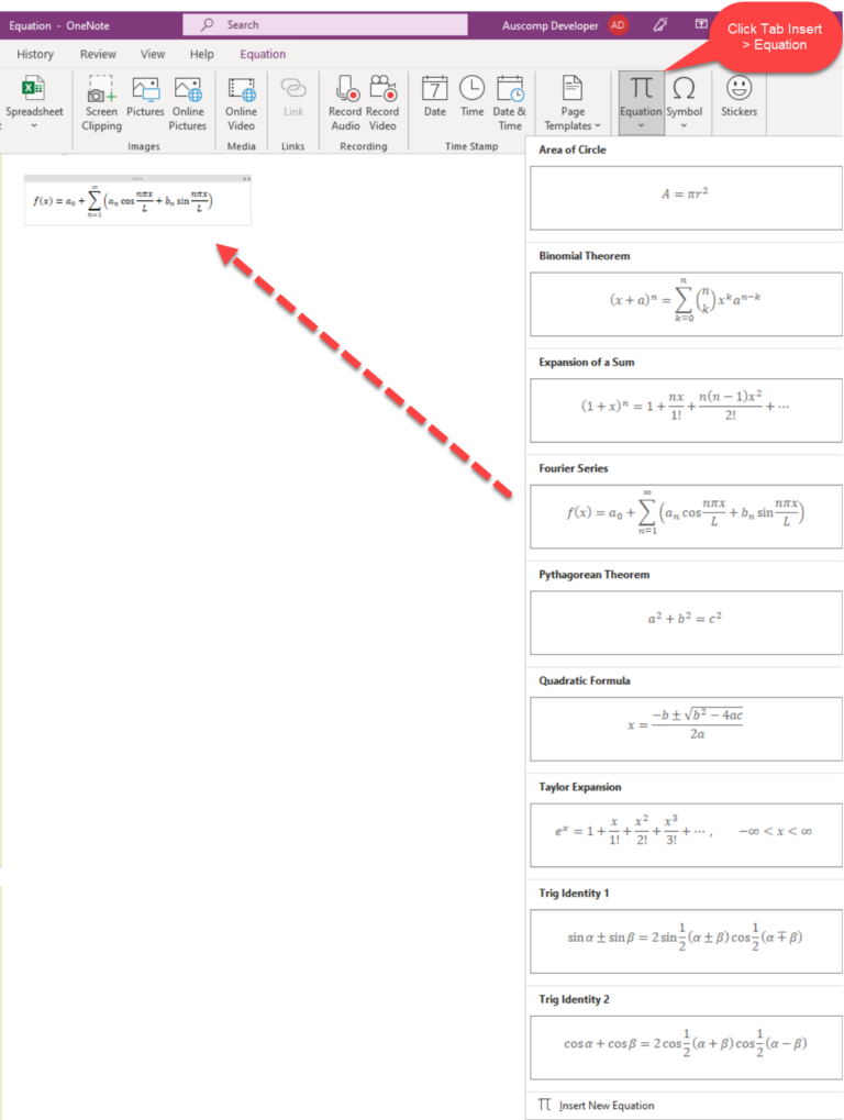 Math Magic in OneNote
