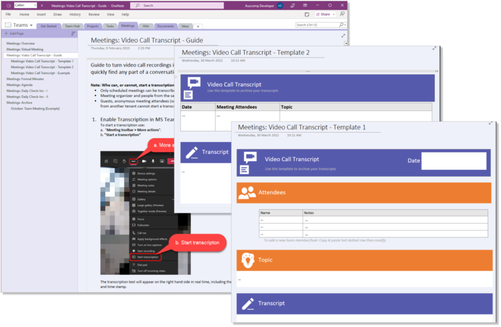 Teams for OneNote - Templates for Microsoft 365