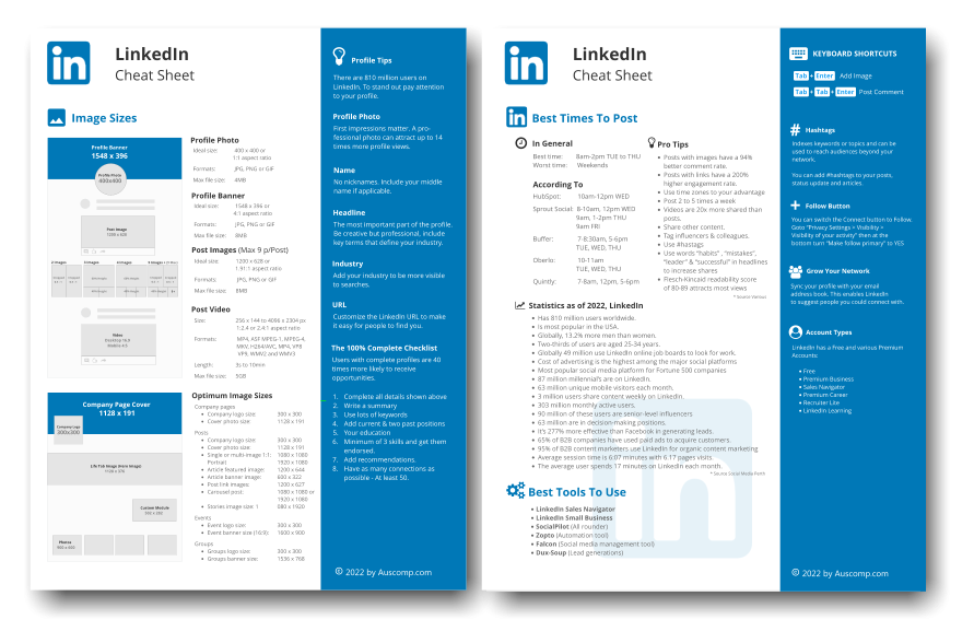 Cheat Sheets for Windows, Office 365 & Social Media